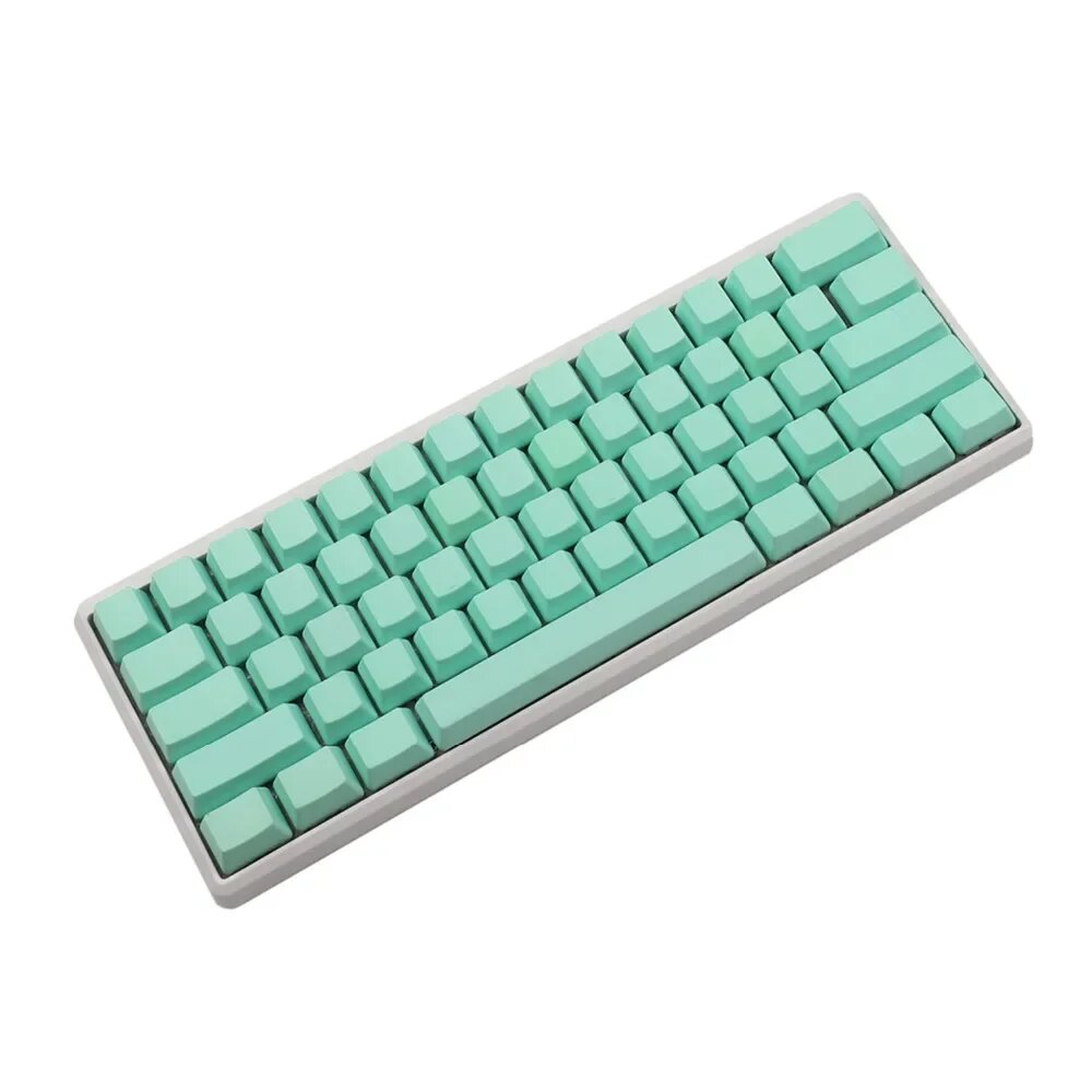 YMDK 62-Key Mint Green ANSI PBT Keycaps