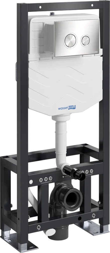 Инсталляция с кнопкой Wasserkraft Dill 61TLT.010. ME. BN01 напольная, 50 см, с регулировкой по высоте, матовая, с шумоизоляцией