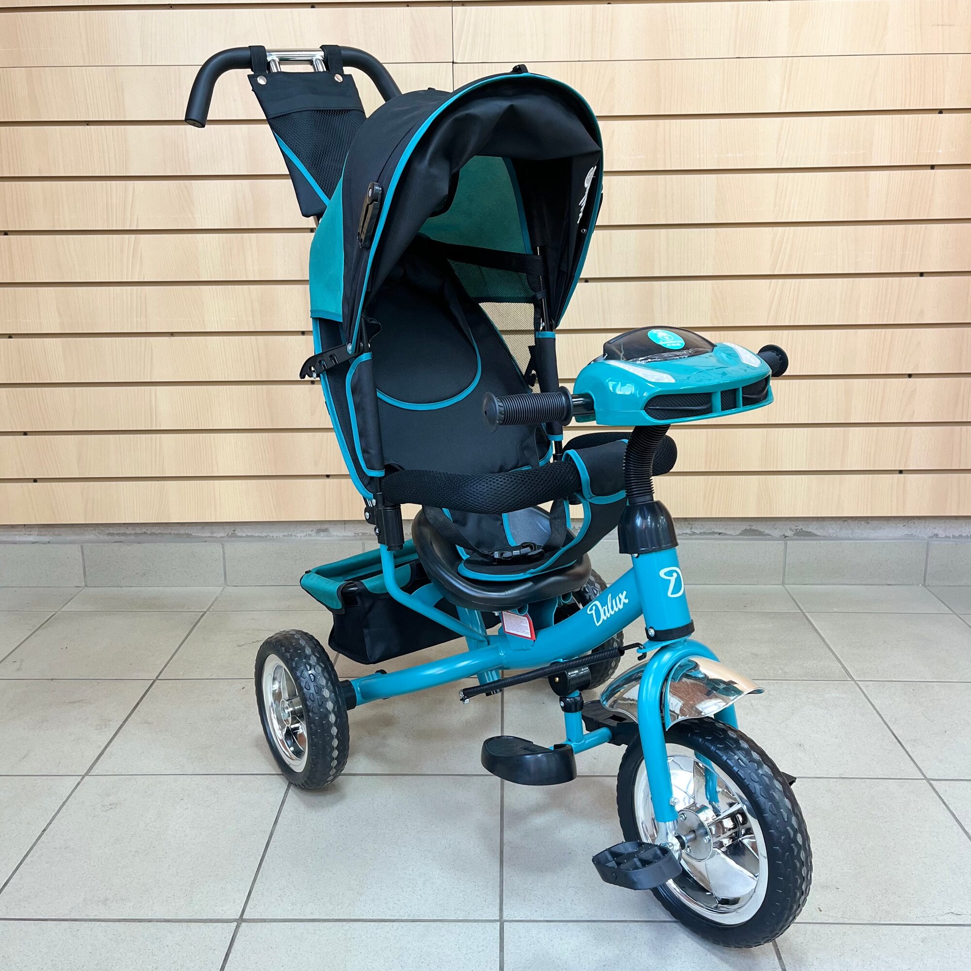 Детский трехколесный велосипед BREND LUXMOM DALUX ORIGINAL 3322, цвет изумрудный