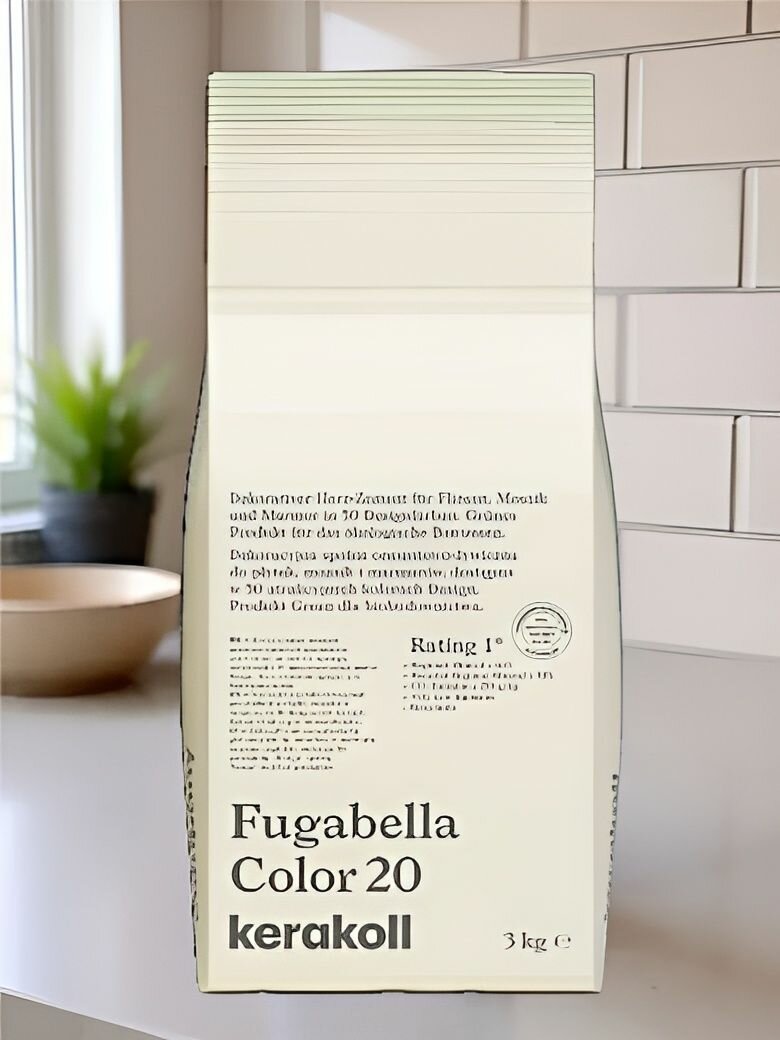 Затирка для плитки полимерцементная №20 Kerakoll Fugabella Color 0-20 3кг