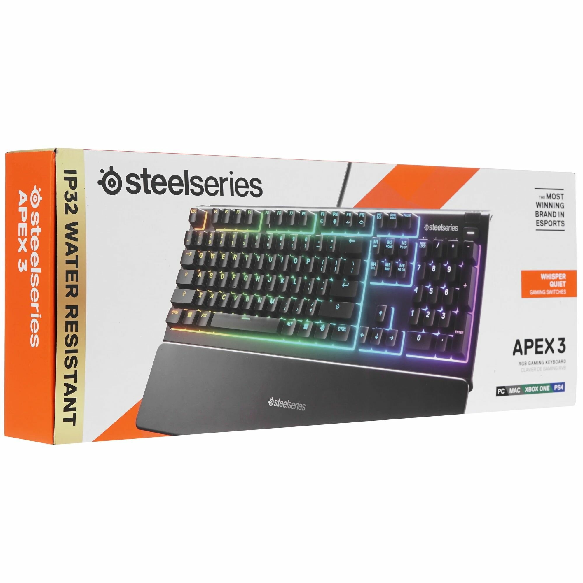 SteelSeries Игровая клавиатура проводная Ape 3 ENGL, (SteelSeries Hybrid Mechanical RGB), Английская раскладка, черный