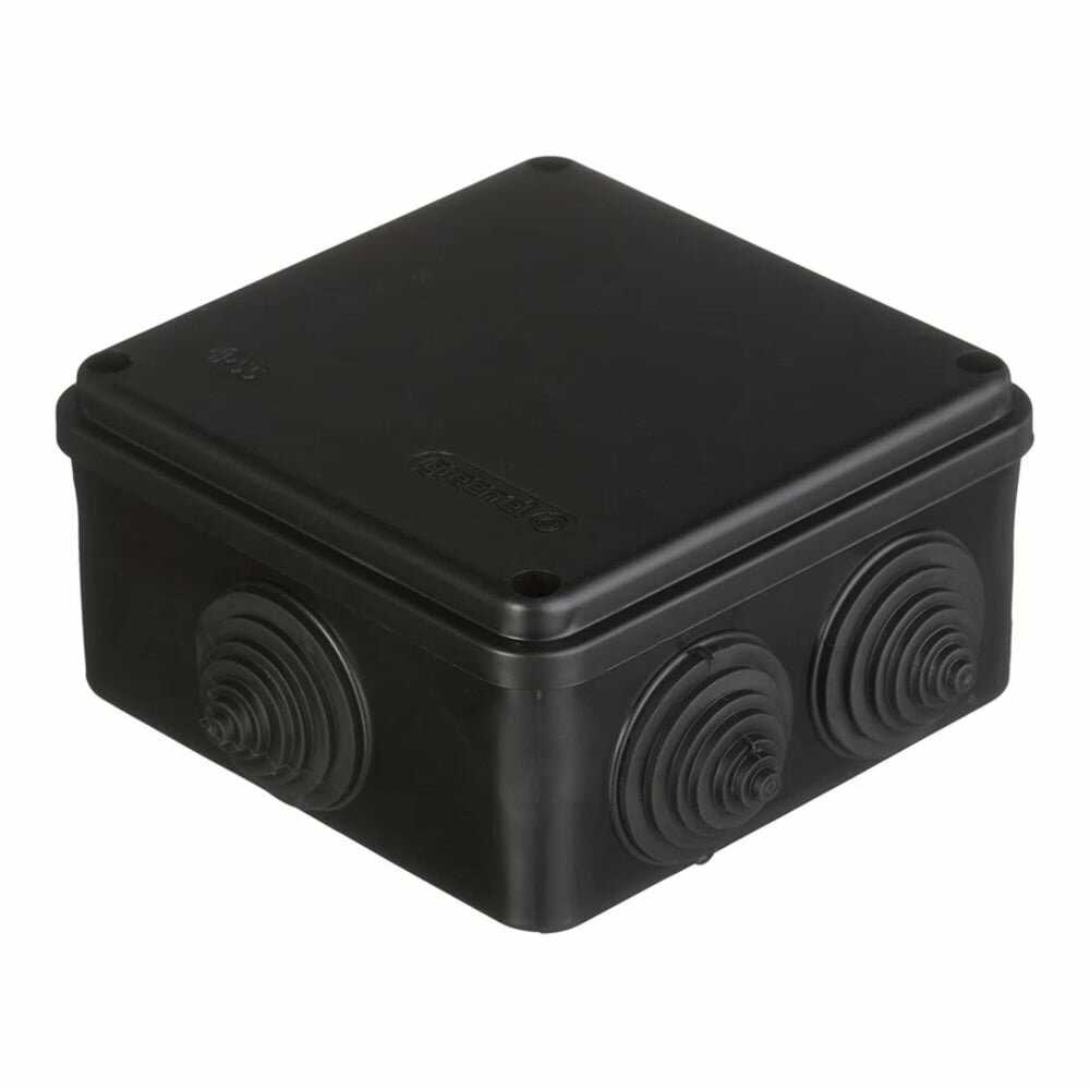 Коробка монтажная распределительная Greenel для наружной установки 100x100x50мм, IP55, черная GE41234-05