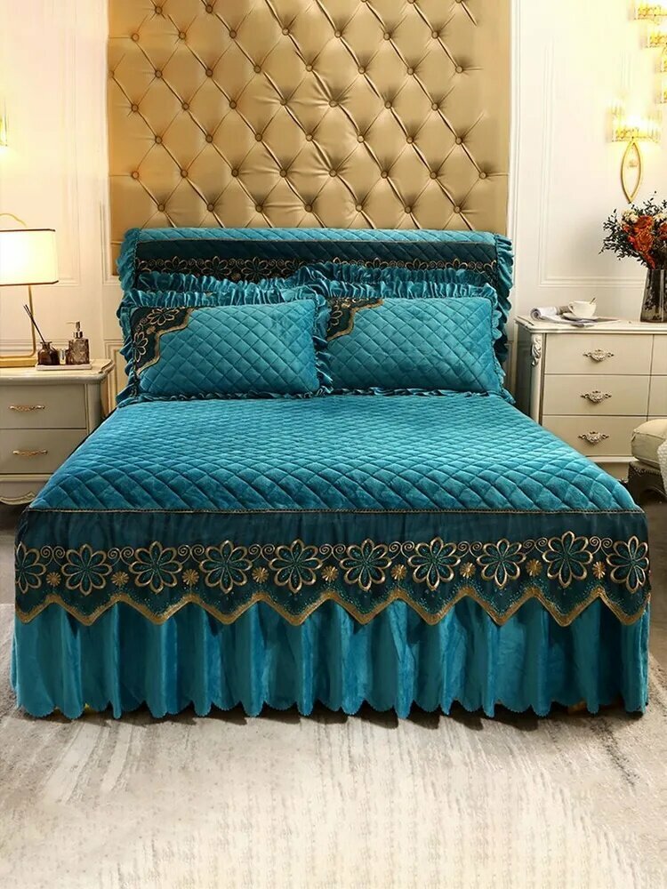 AiWinsure Покрывало European velvet bedspreads, Бархат с размерами: 200 см х 160 см