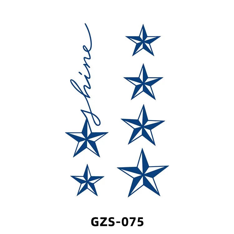 Временная тату "Shine" с звездами, GZS-075