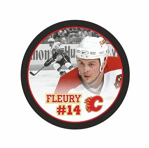 Rubena Шайба Игрок НХЛ FLEURY №14 Калгари 1-ст.