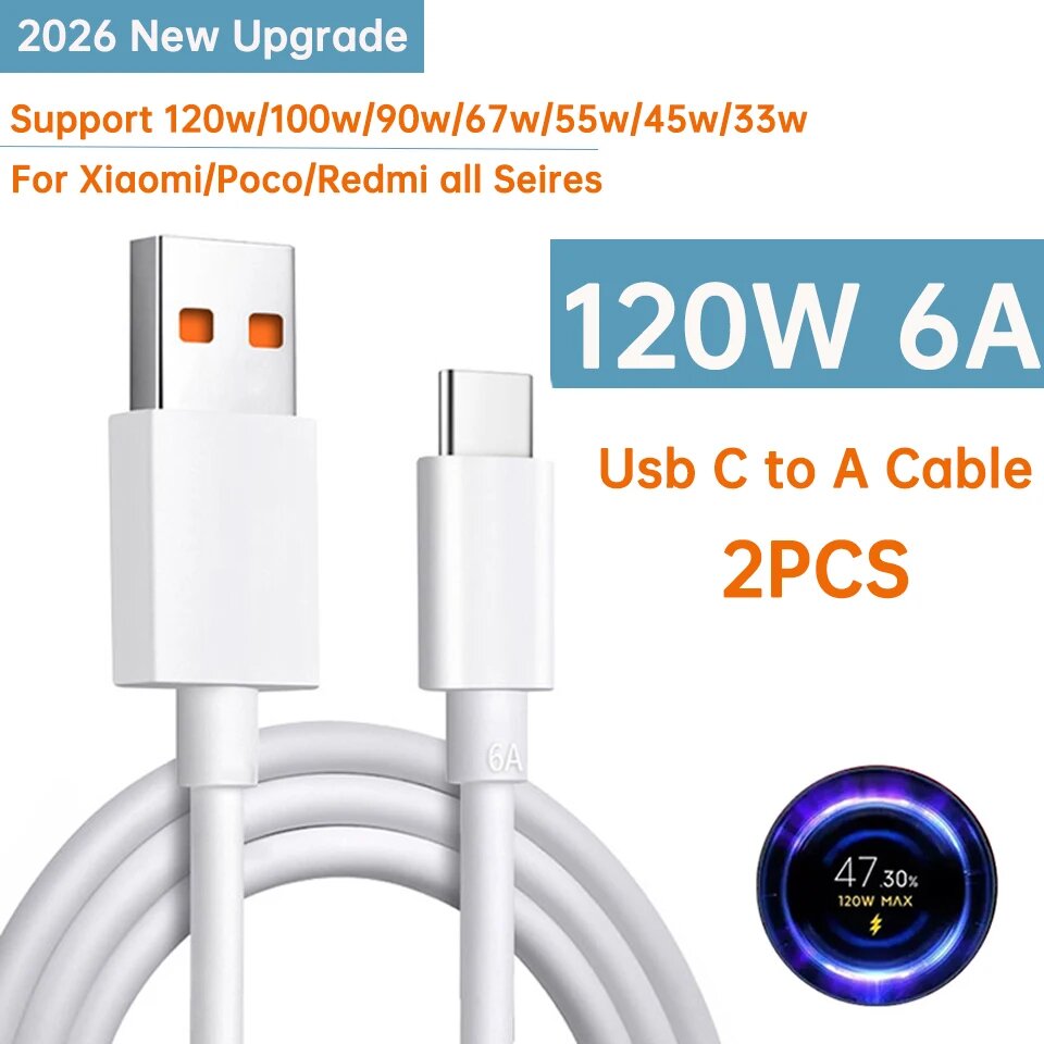 Оригинальный USB-кабель Xiaomi Type-C 120W 6A Для Быстрой Зарядки Turbo Для Mi 17 Pro Max 14 Ultra 13T Pro Redmi Note 15 Poco.