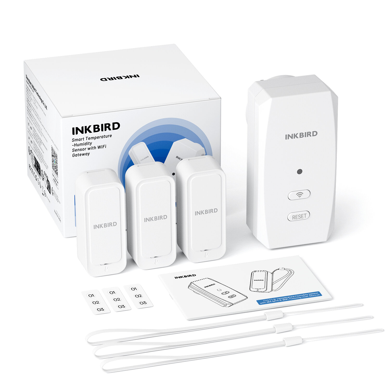 Умный беспроводной шлюз IBS-M2SB INKBIRD, 3 термогигрометра в комплекте, WiFi