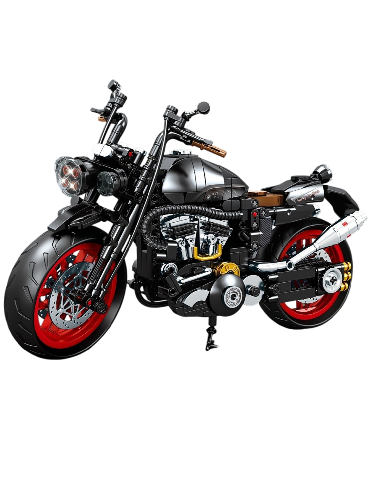 Конструктор MSN Toys "Мотоцикл Harley", 812 детали, пластик, черный — фото 1