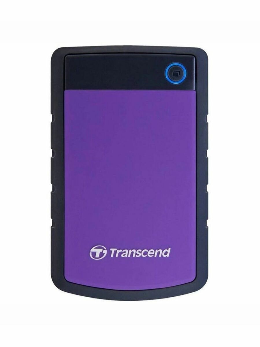 Transcend 2 ТБ Внешний жесткий диск StoreJet 25H3 (TS2TSJ25H3P), Силикон, Резина, фиолетовый, черный