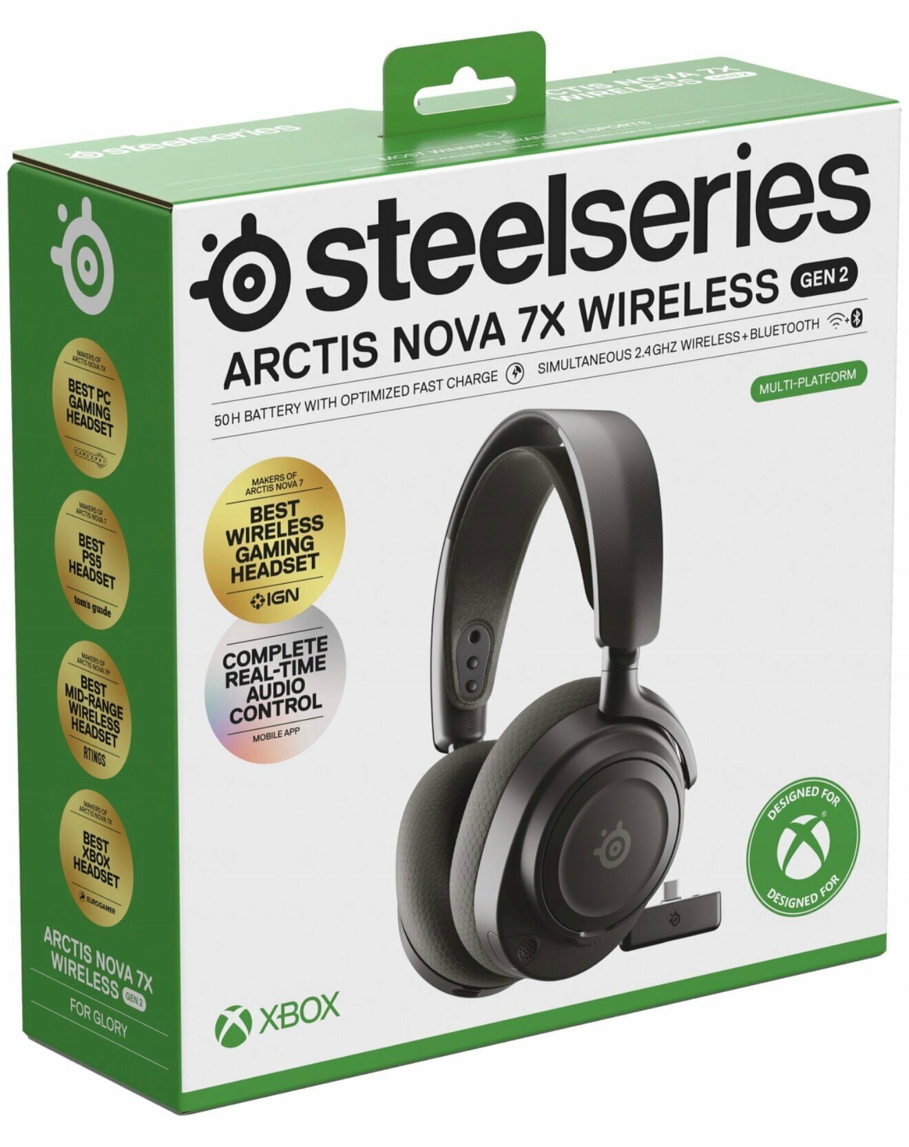 Игровая гарнитура SteelSeries Nova 7X, беспроводные, Bluetooth, ANC, BLACK