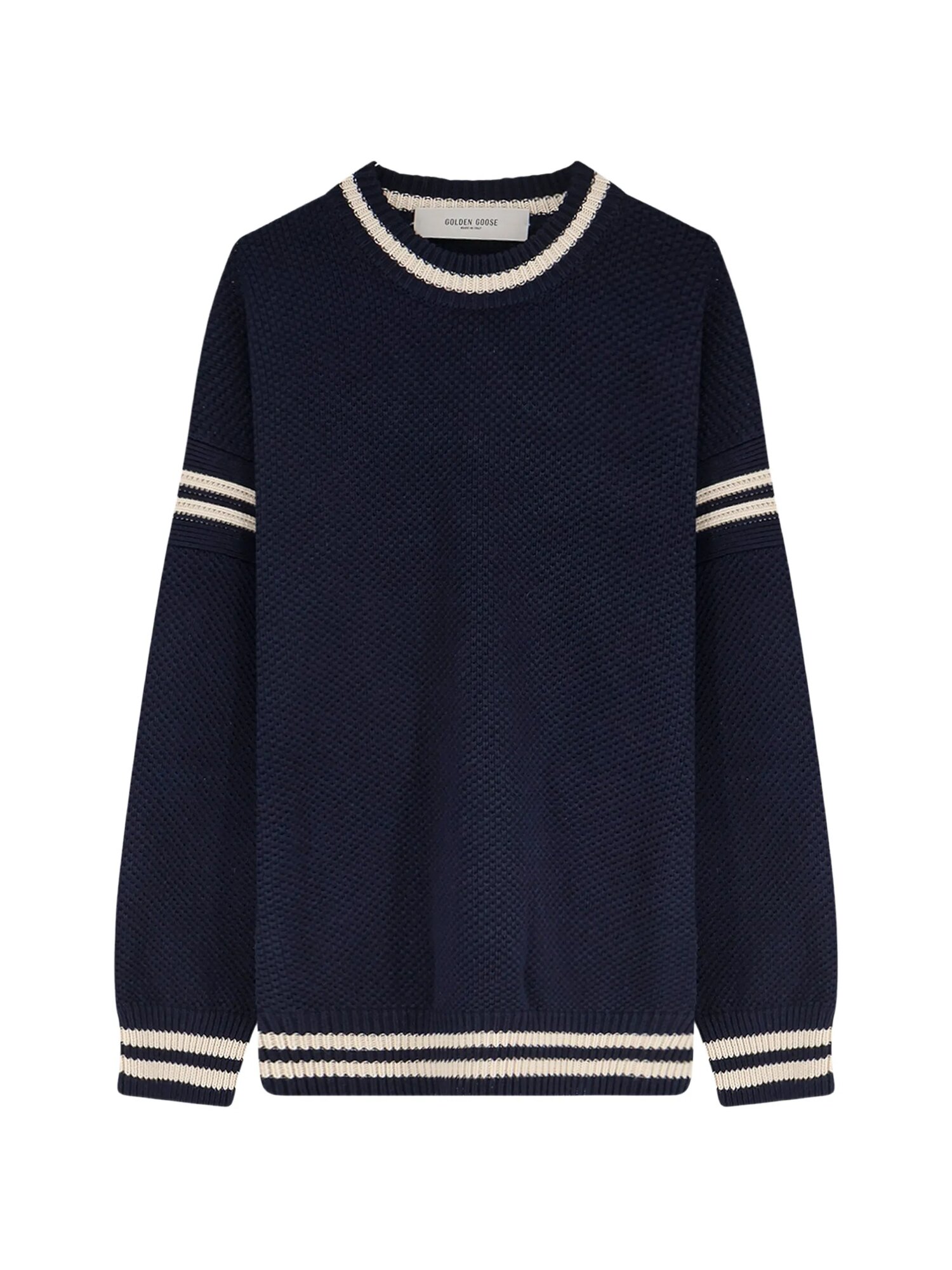Свитер Striped logo-patch sweater