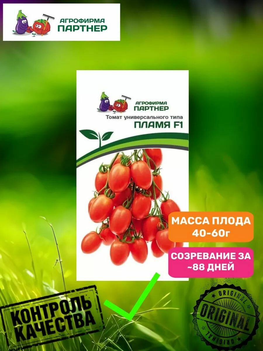 Томат пламя F1 (10шт) 2-ной пак / 1 уп.