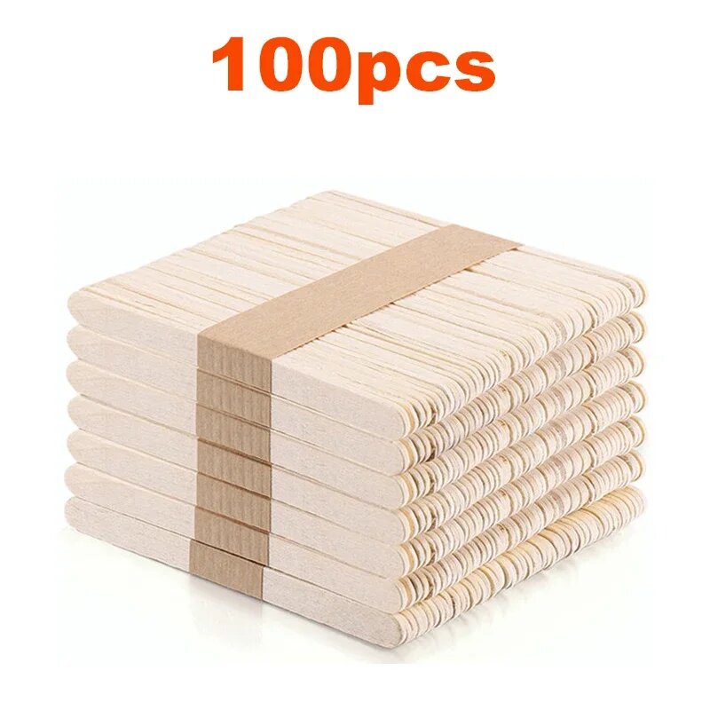 Деревянные палочки для мороженого 100/200 шт. 100pcs
