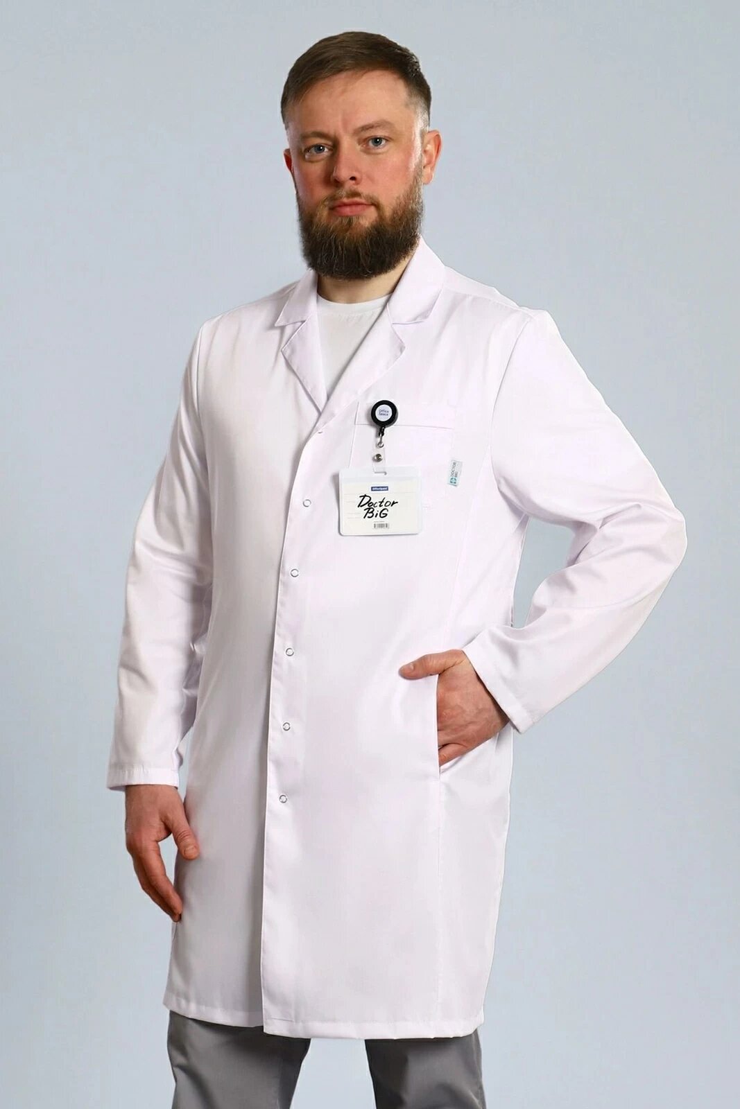 Халат медицинский DOCTOR BIG DB5-10.1-01-4 0 размер 50 рост 170-176
