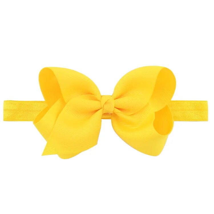 Желтый бант на ободке KIDS BOWS 4 дюйма