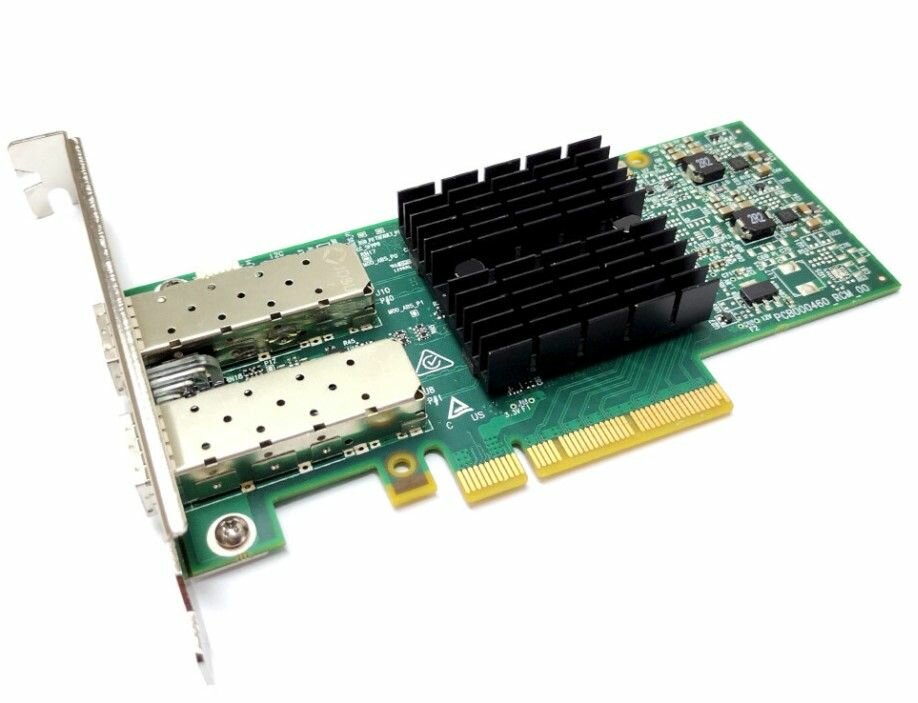 Сетевая карта Mellanox MCX312C-XCCT(формат CX312 и CX322 ) двухпортовая SFP+ 10-гигабитная для компьютеров и серверов, PCI-E x8 на 2 разъёма SFP+ для трансиверов