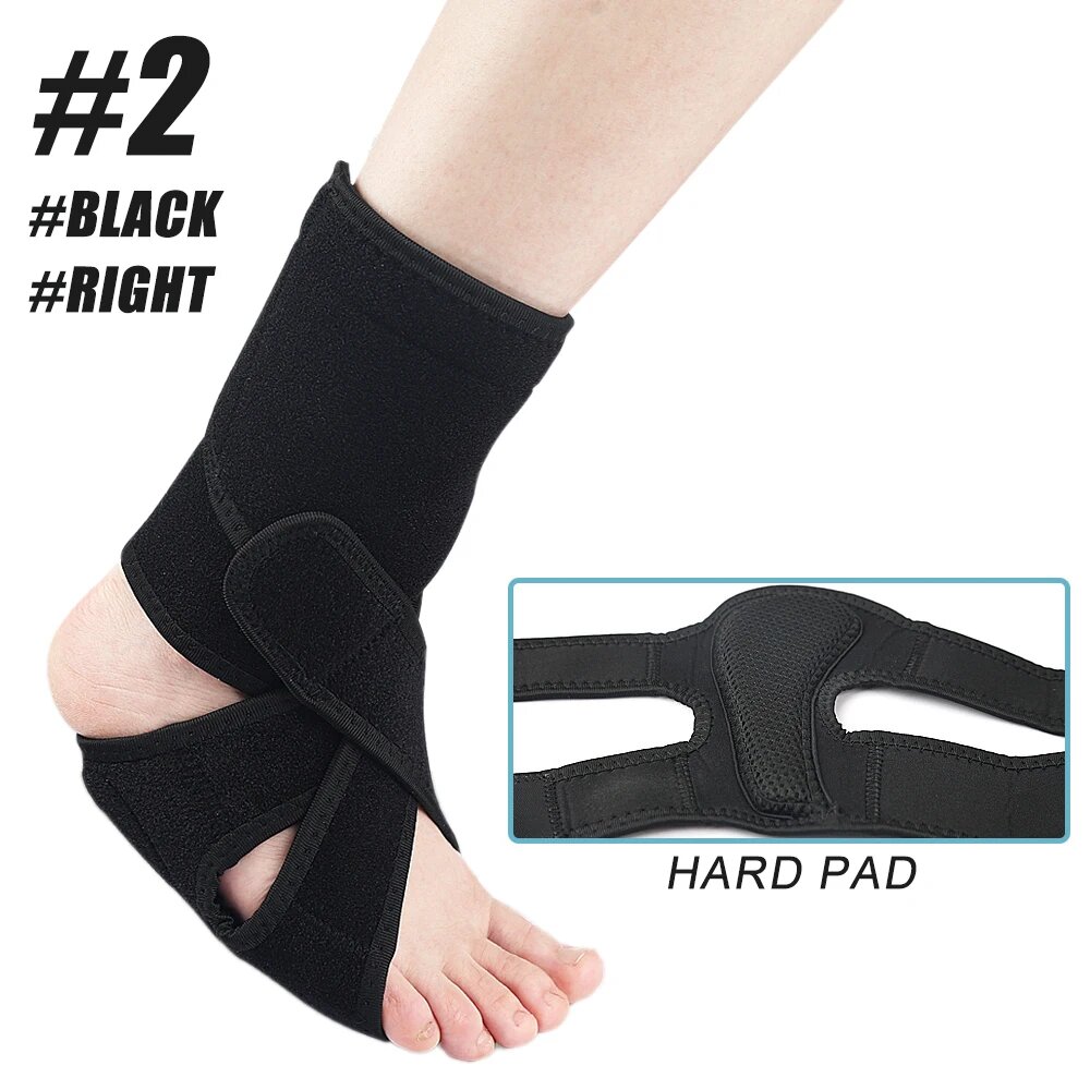 RGGMQQ Бандаж для стопы AFO для ходьбы Black-2-Right-1PCS