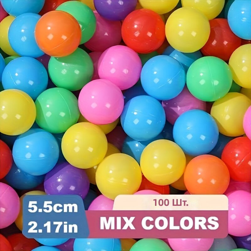 Игровые шары для бассейна 100 шт, конфетных цветов, для малышей