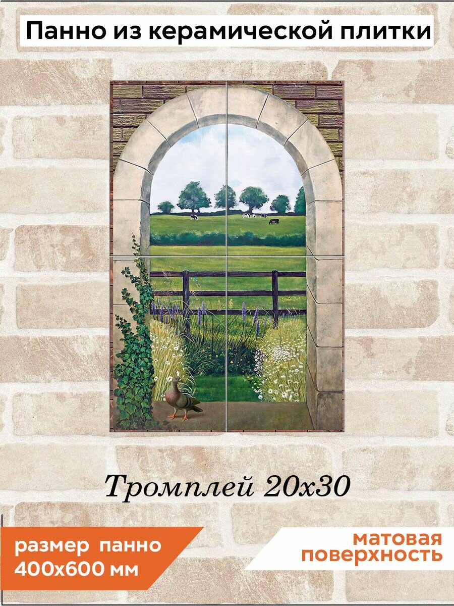 Панно из керамической плитки Тромплей 20х30