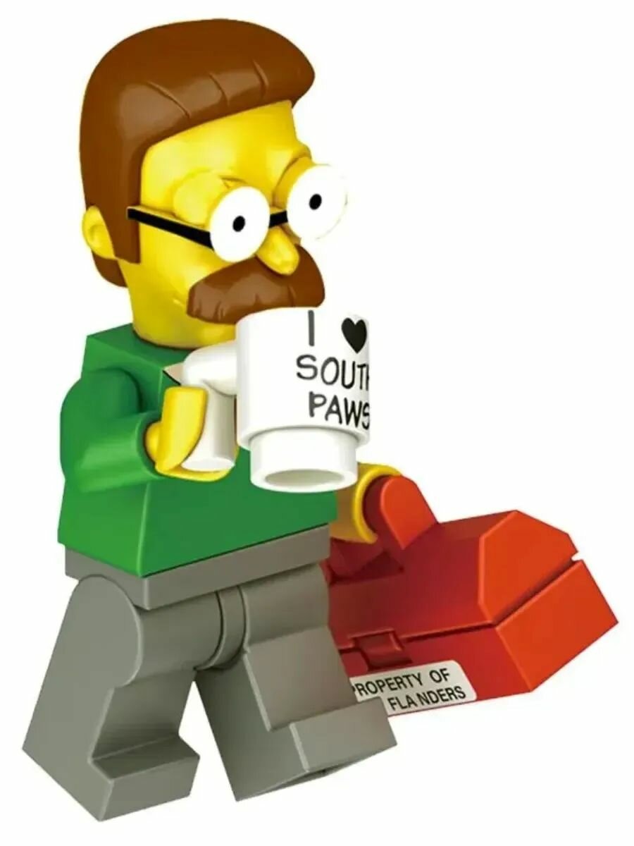 Фигурка конструктор Нэд Фландерс / The Simpsons / Симпсоны (14+)