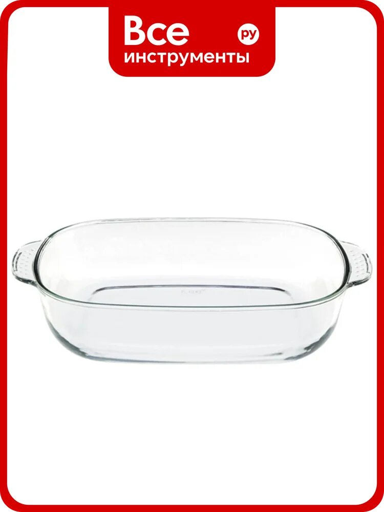 Форма appetite стеклянная прямоугольная 38x25.5x6.5 см, 3.8 л с ручками PLG38