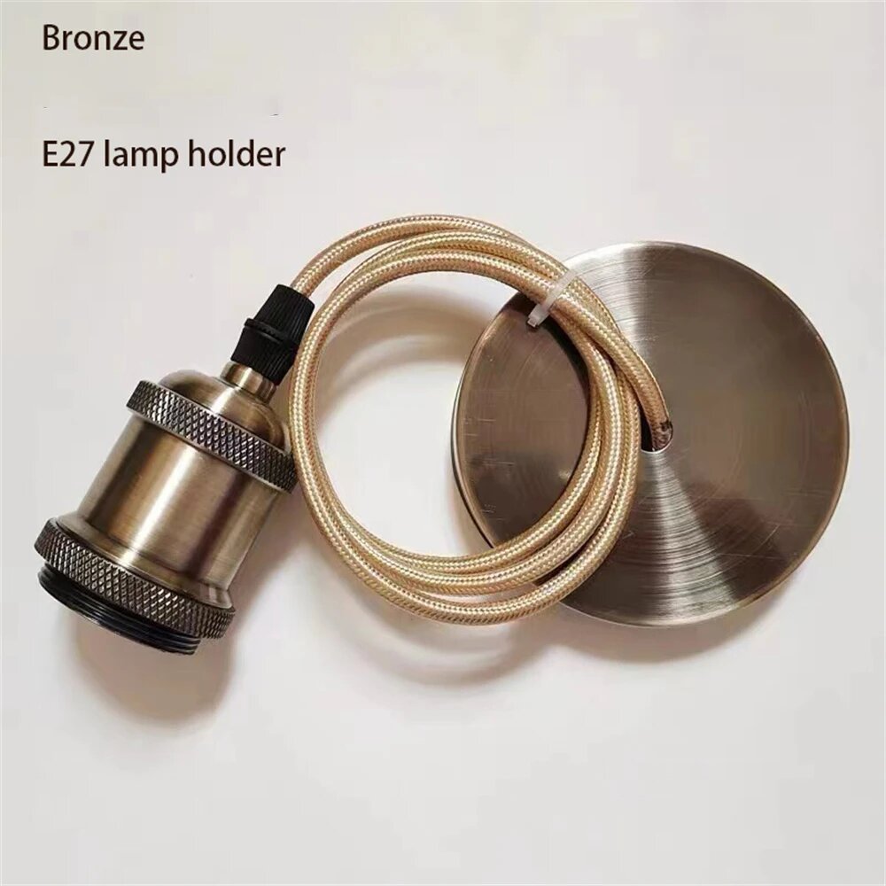 Винтажный патрон для лампы E27 Bronze Set, 1m wire