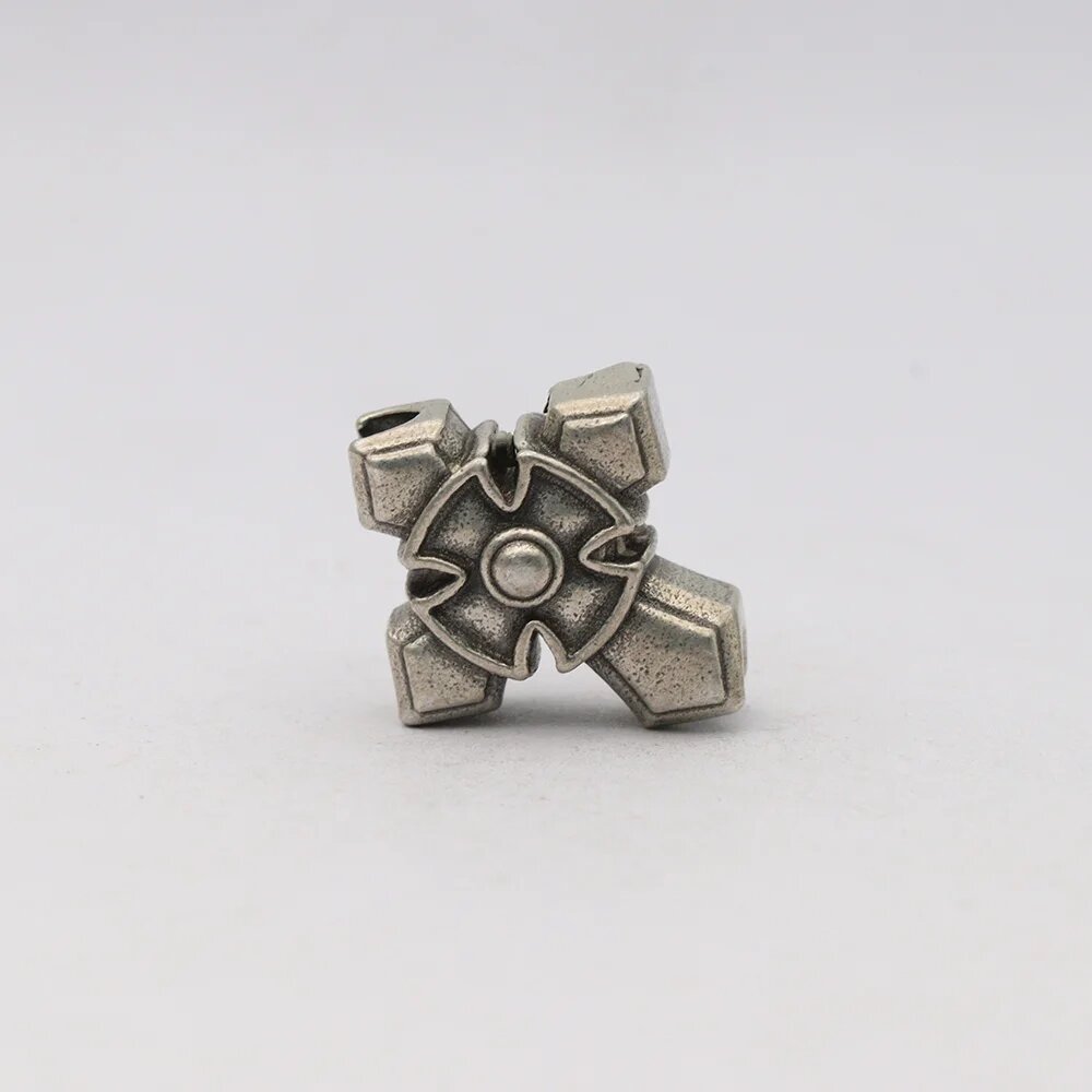 Латунный кулон крест тамплиеров Vintage Silvery