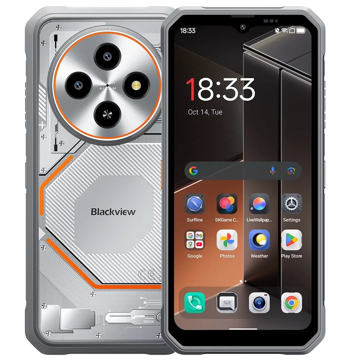 Смартфон Blackview FORT 2, 6,78-дюймовый HD-экран, 8 ГБ 256 ГБ памяти, 5000 мАч