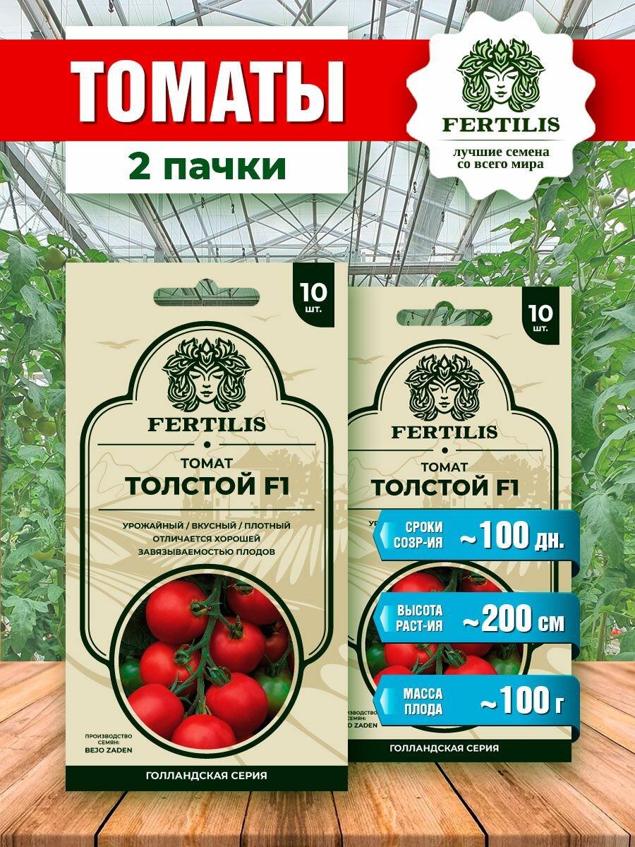 Семена урожайного томата Толстой F1 от компании Fertilis (2 пачки)