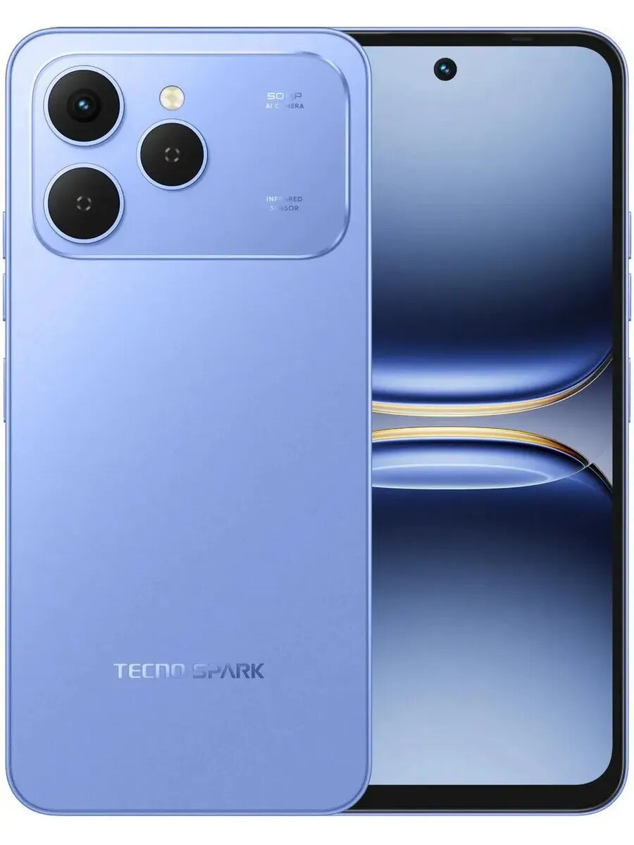 Смартфон Tecno Spark 40 8 ГБ/256 ГБ Синий Ростест, NFC, экран 6.67" IPS, камера 50 Мп — фото 1