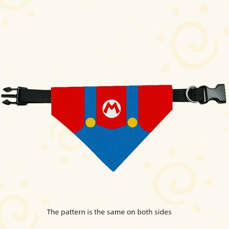 Mario Style 1 L питомец слюнявка для собак и кошек - треугольный шарф, большой размер, мягкая впитывающая ткань,