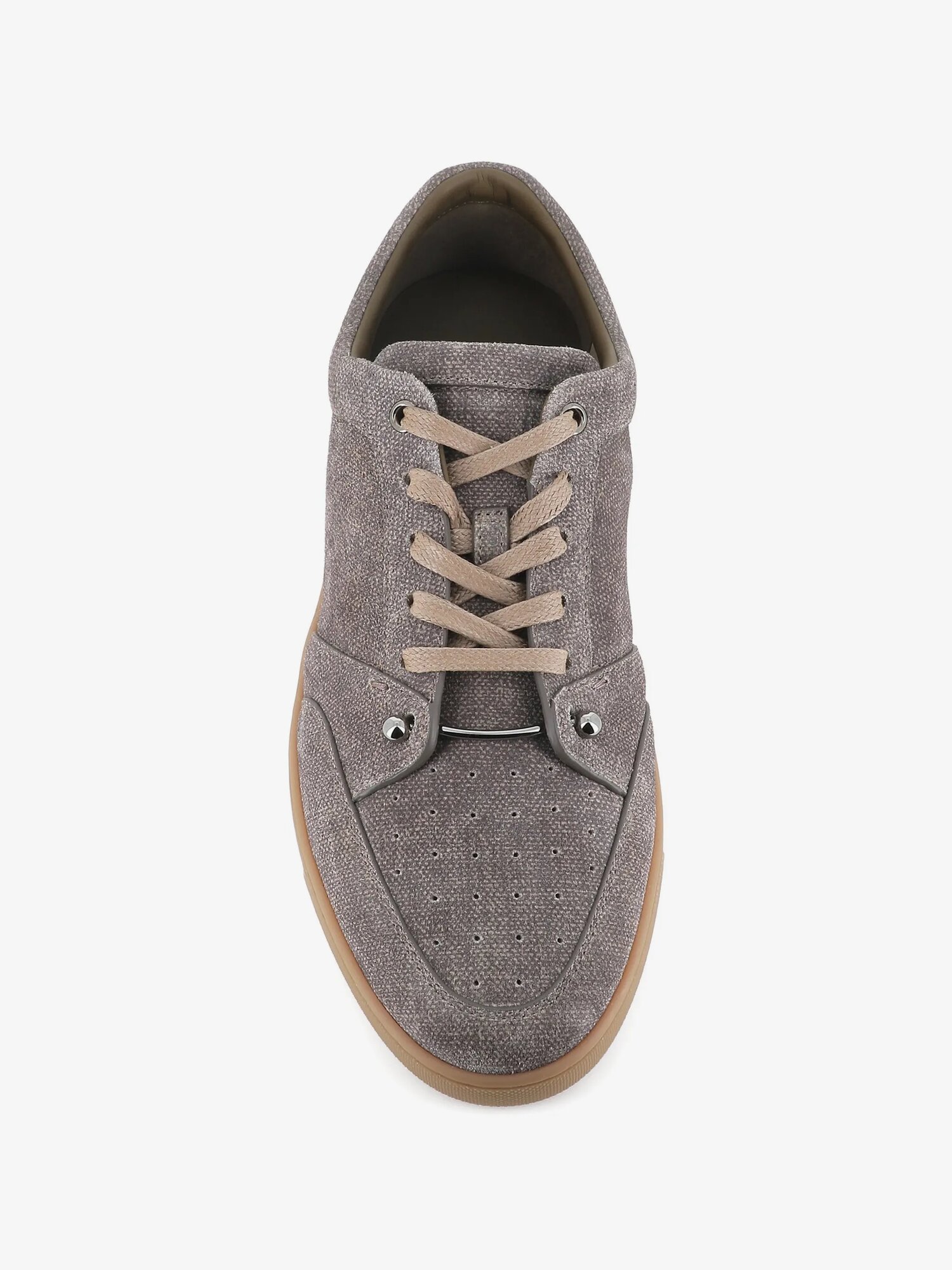 Кроссовки Christian Louboutin Perforated suede sneakers, размер 44, brown — фото 1