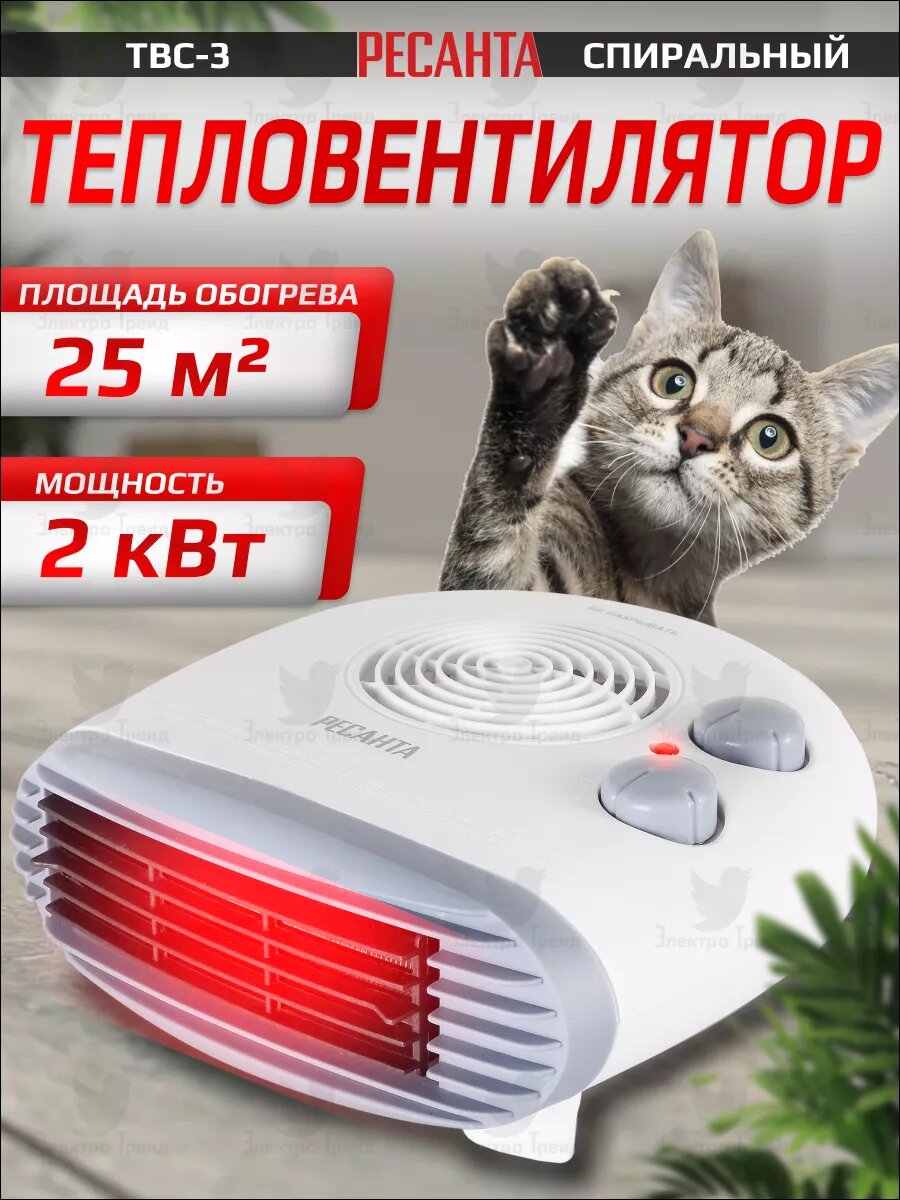 Обогреватель для дома тепловентилятор ветерок 2000 Вт