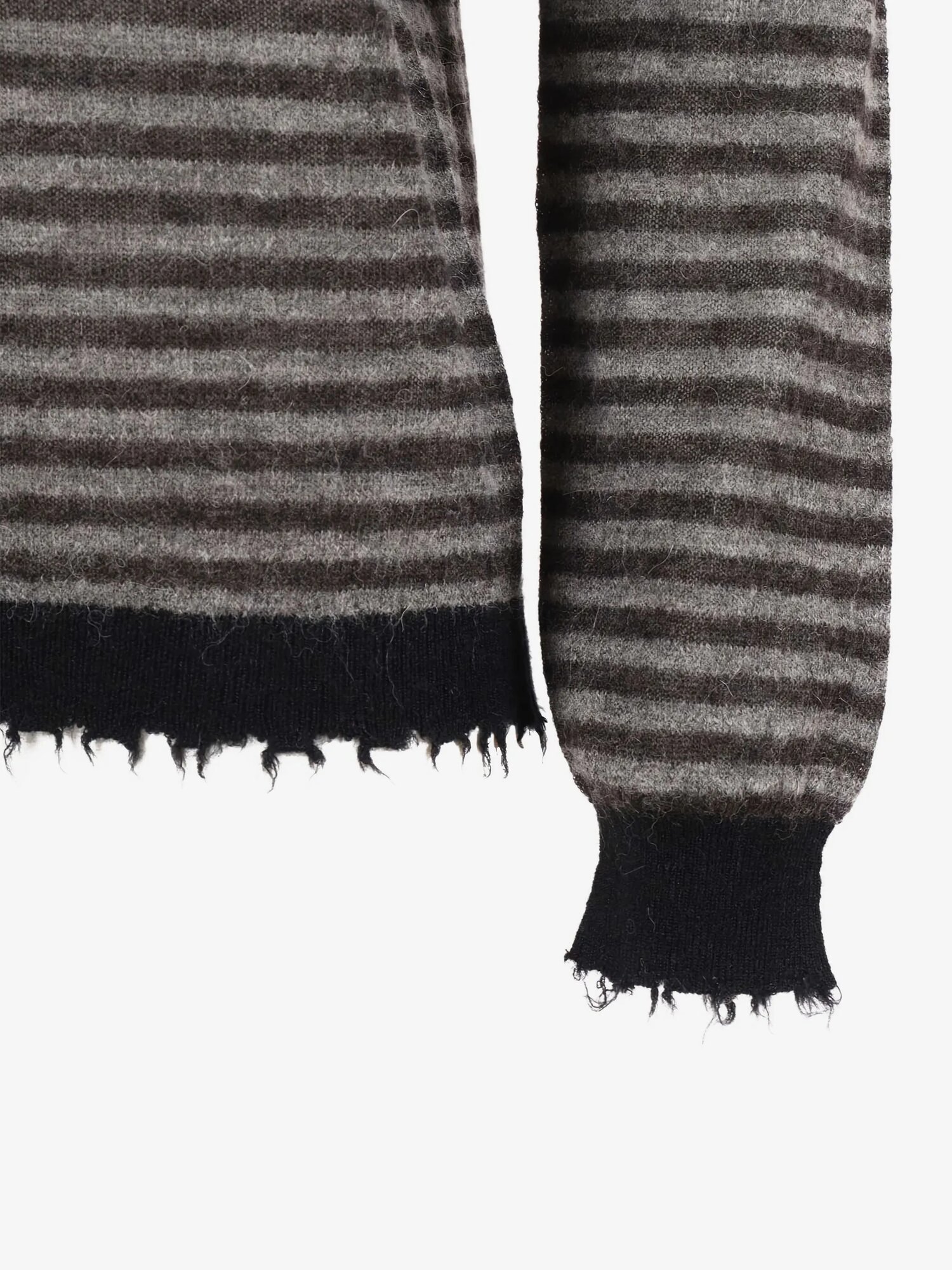 Свитер Kangra Cashmere Striped frayed-edge sweater, размер 46 — фото 1