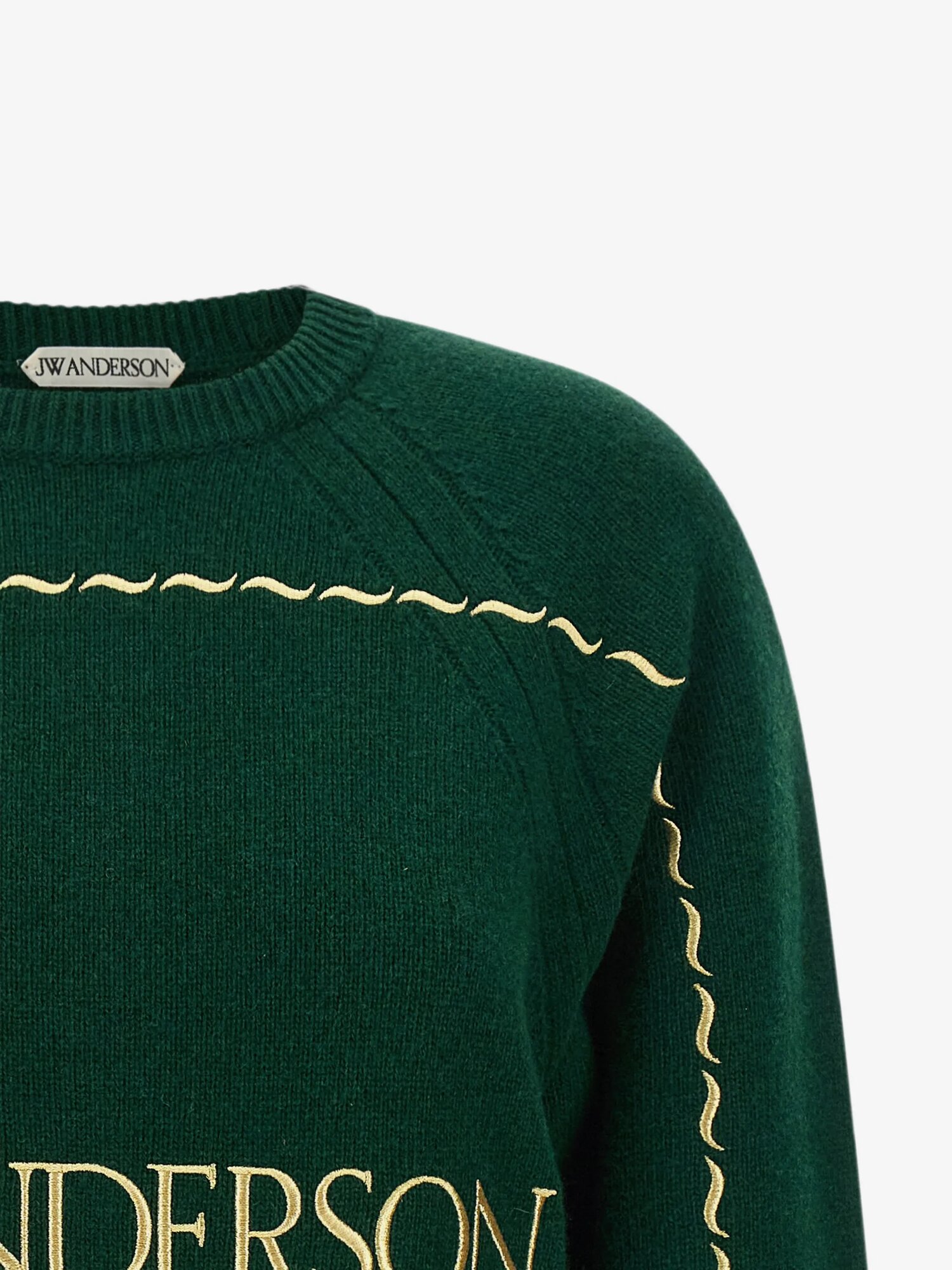 Свитер JW Anderson Logo-embroidered wave-pattern sweater, размер 8 — фото 1