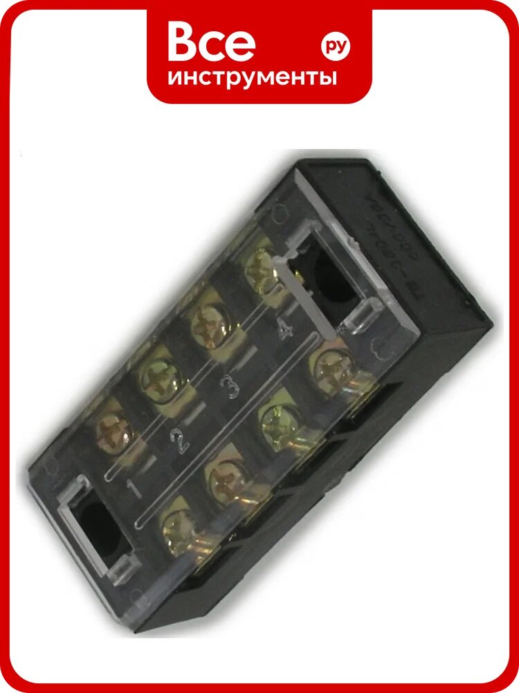 Клеммная винтовая колодка Pro Legend с крышкой, 8 контактов, М4, 35 А, 600 В, 8 AWG, 10 мм2 PL3841