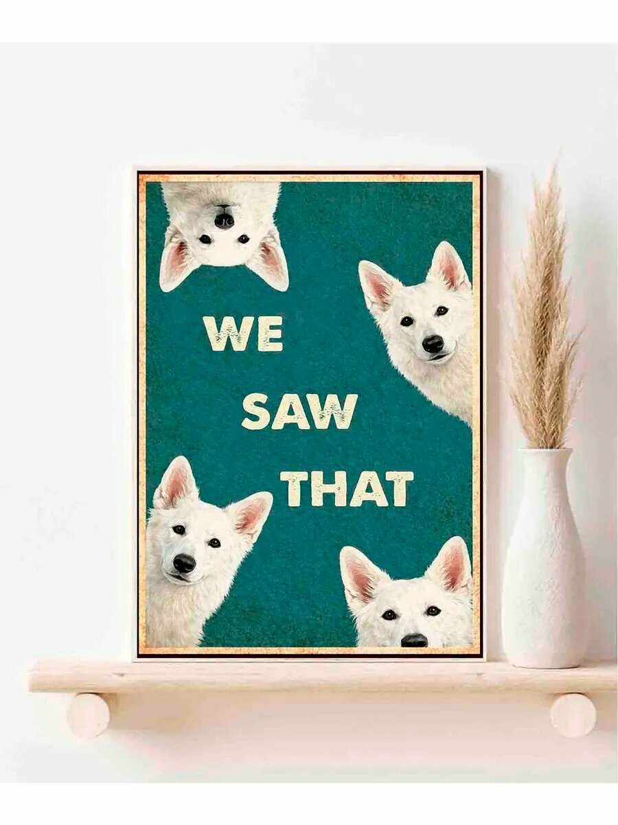 Белая швейцарская овчарка, We Saw That, Плакат 30x42см