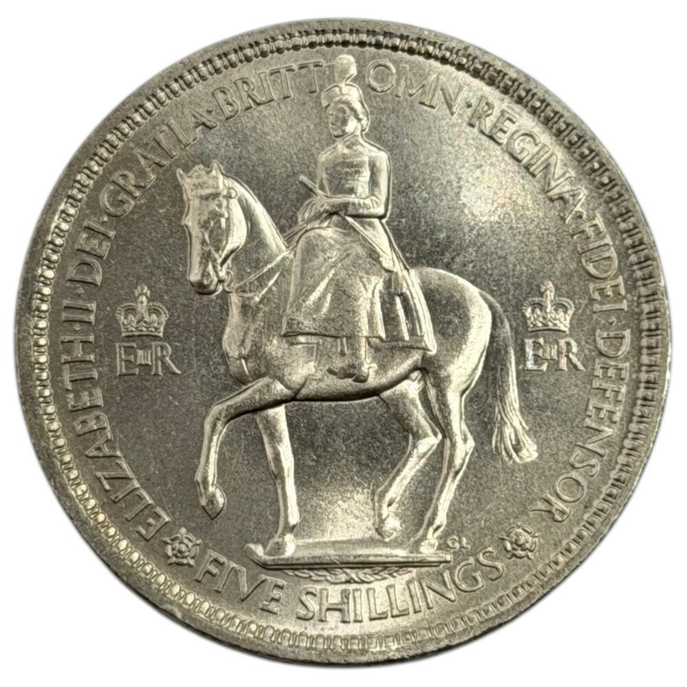Великобритания 5 шиллингов 1953 г. (Коронация Королевы Елизаветы II)