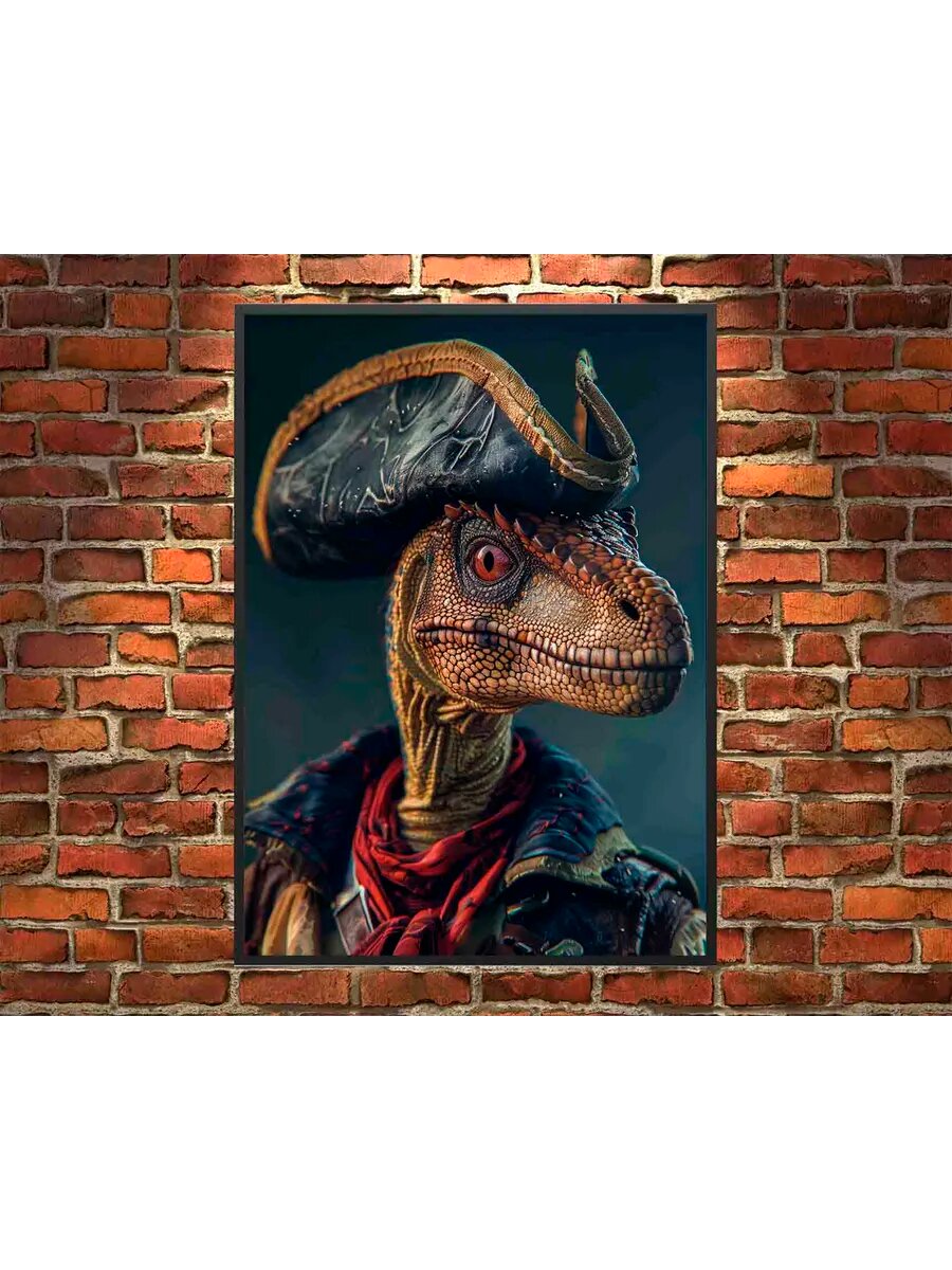 Животное-пират Велоцираптор 4, Плакат 30x42см