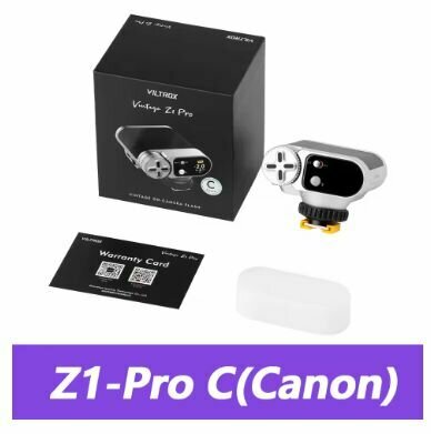 Вспышка камеры Viltrox Vintage Z1 Pro-C TTL On-Camera mini Flash , GN12 1/8000s HSS Ретро-мини-вспышка Speedlite для Canon Cameras, легкая портативная лампа для горячего башмака заполняет свет