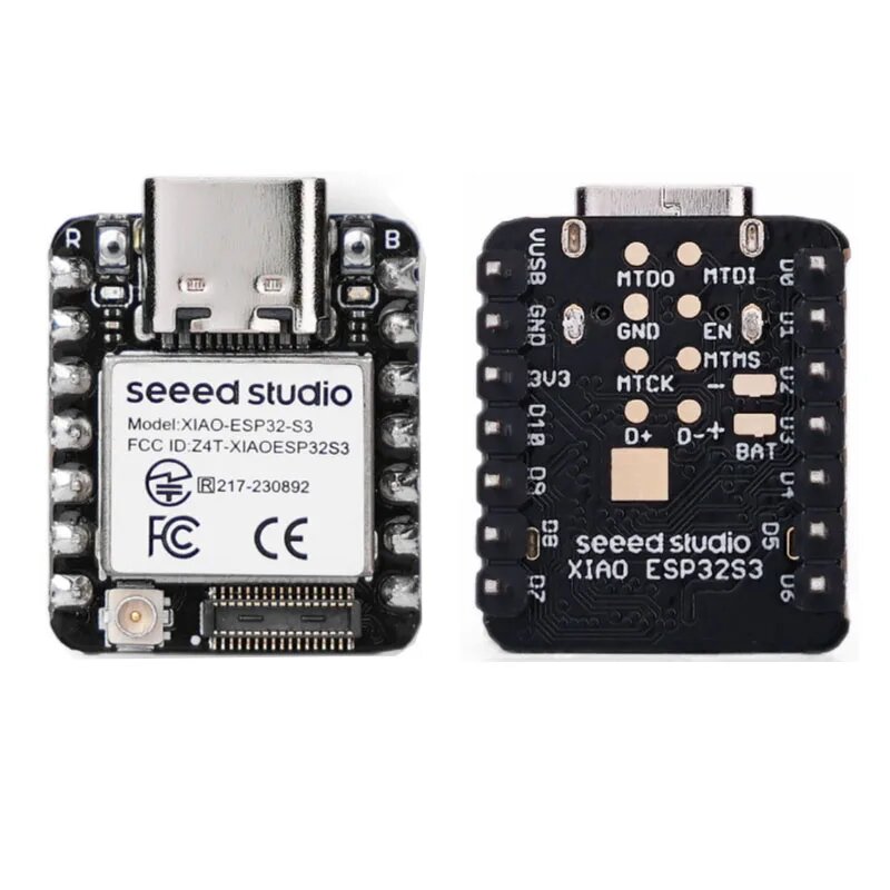 Seeed Studio XIAO ESP32C3/S3 плата разработки Черный, 1PCS, XIAO ESP32-S3