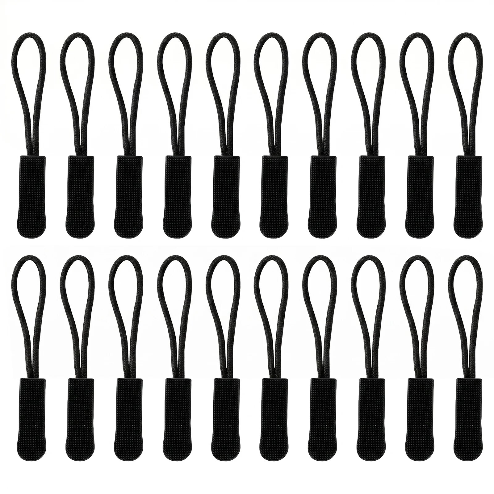 20 шт. пластиковых бегунков для молний Black 20Pcs