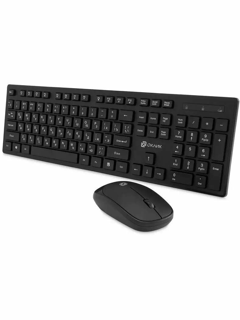 Клавиатура и мышь Oklick S255W 1909361 клав: черный мышь: черный USB беспроводная Multimedia
