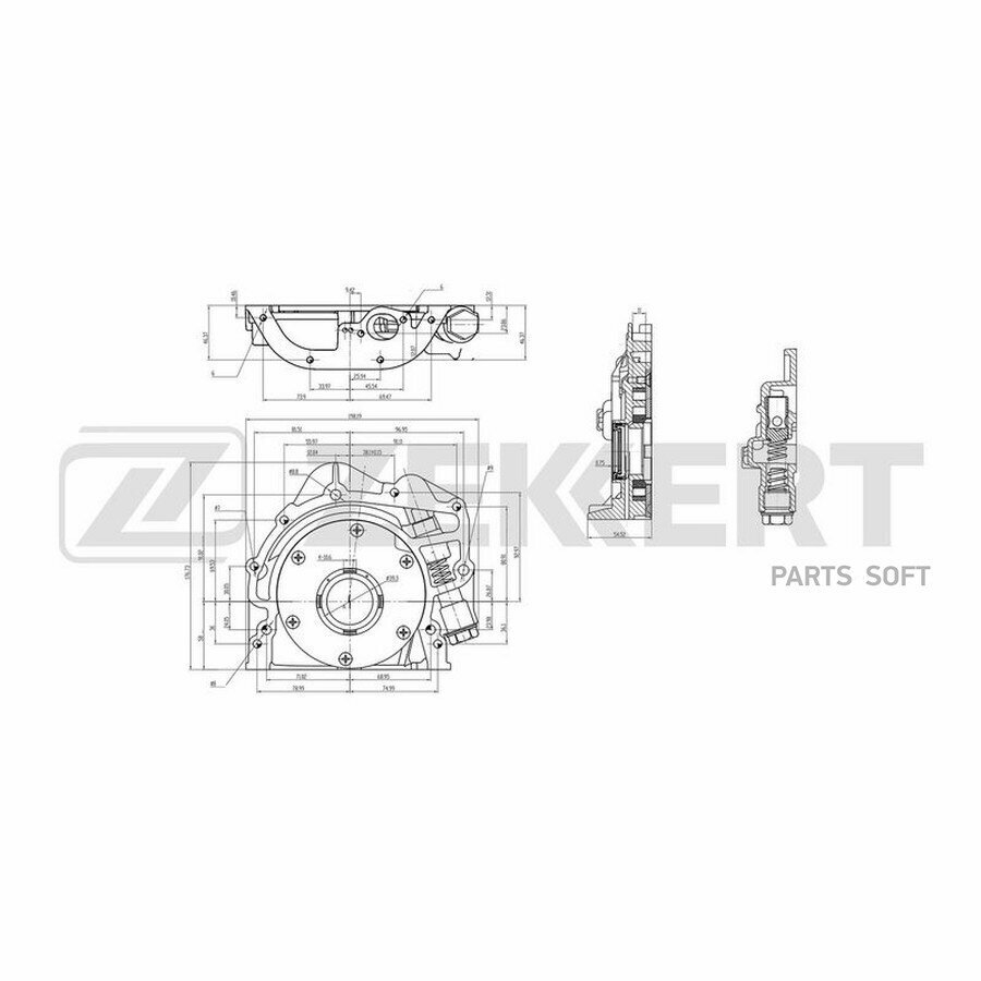 ZEKKERT MS-1058 Насос масляный VW Transporter IV 96- LT 28-35 II 96- LT 28-46 II 96- ()