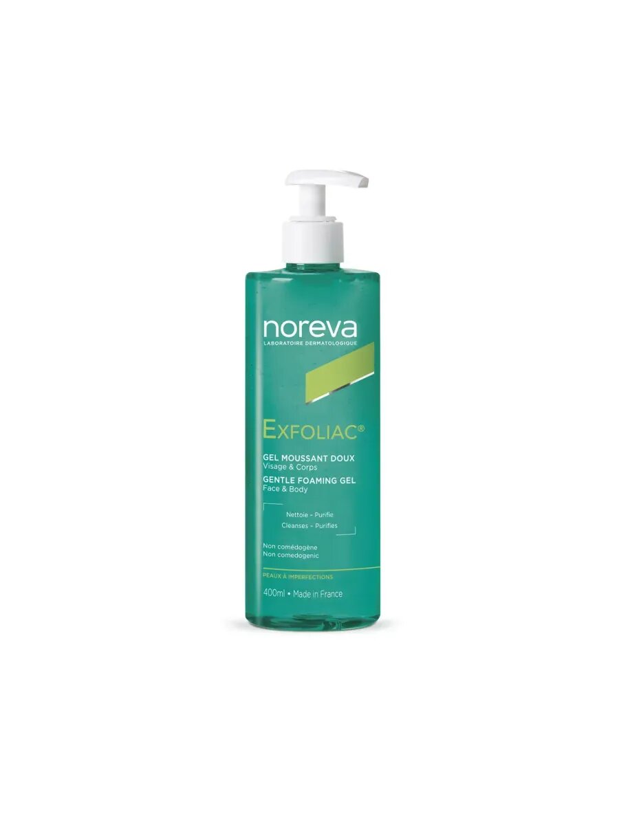 Noreva Exfoliac Мягкий очищающий гель для лица и тела 400 мл