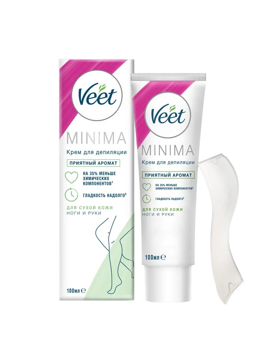 Veet Minima Крем для депиляции для сухой кожи туба 100 мл 1 шт