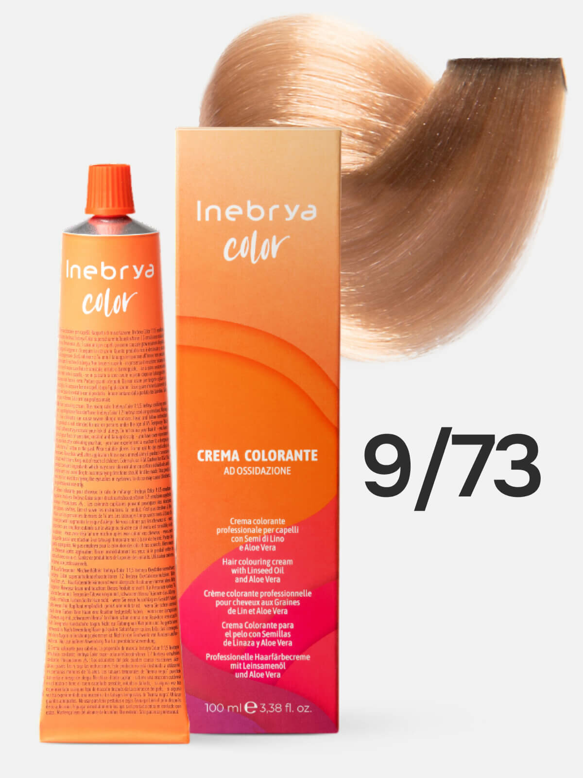 Крем - краска для волос профессиональная Inebrya Color Professional 9/73 Блонд Коричнево-золотистый, 100 мл