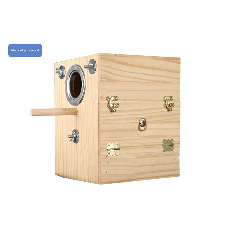 Деревянная гнездовая коробка 15x15x22 см, правая установка, без ящика, для птиц, аксессуары для гнездования