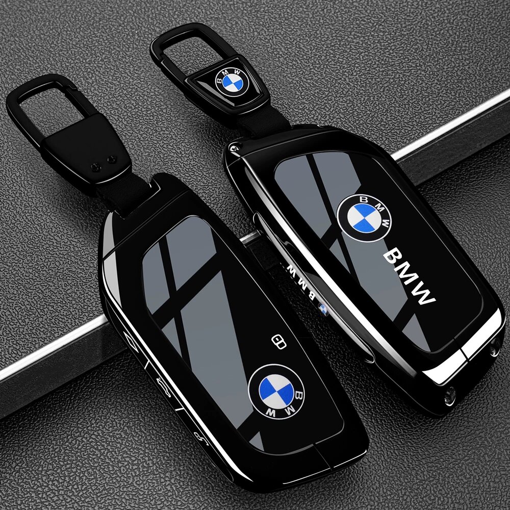 Кейс для брелока BMW G Series из черного воина с металлическим креплением для моделей X3 X5 7 серии