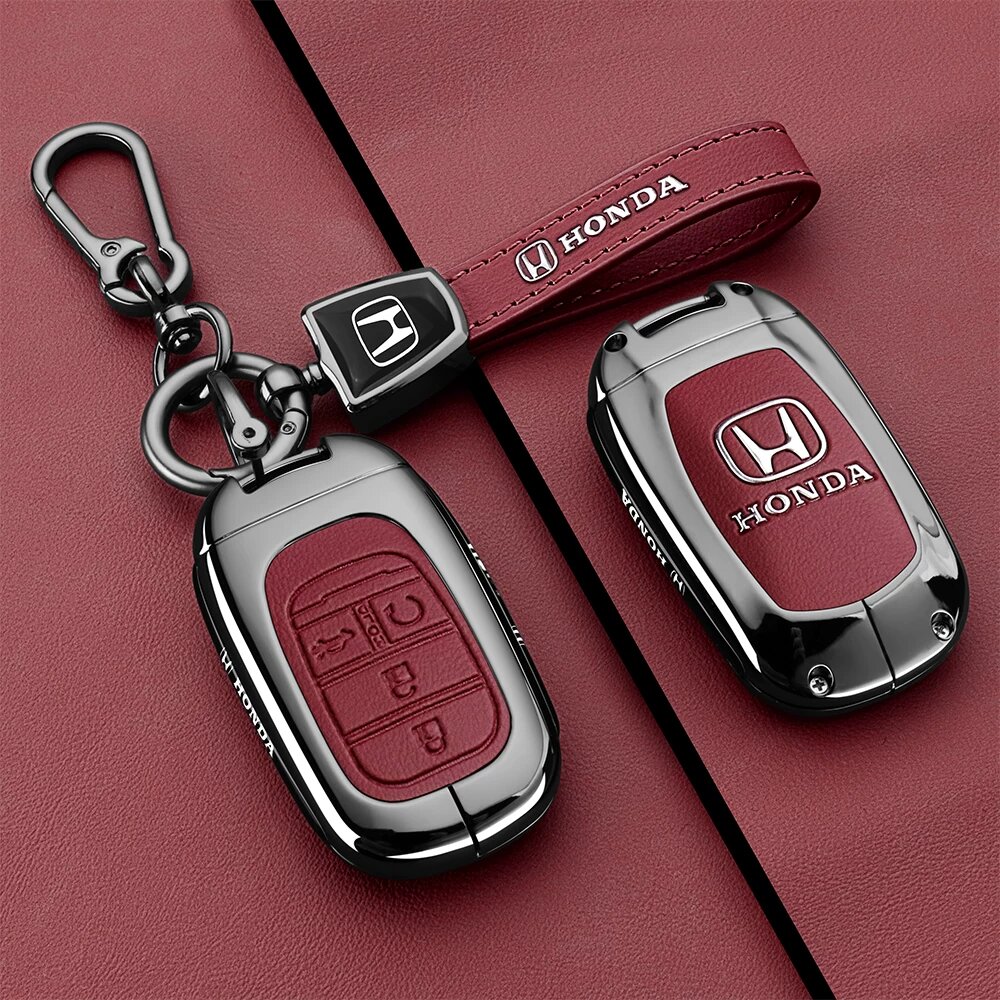Ключевой браслет Honda N Series, цвет вулканический красный, с браслетом и замком, подходит для CR-V, Civic, Accord